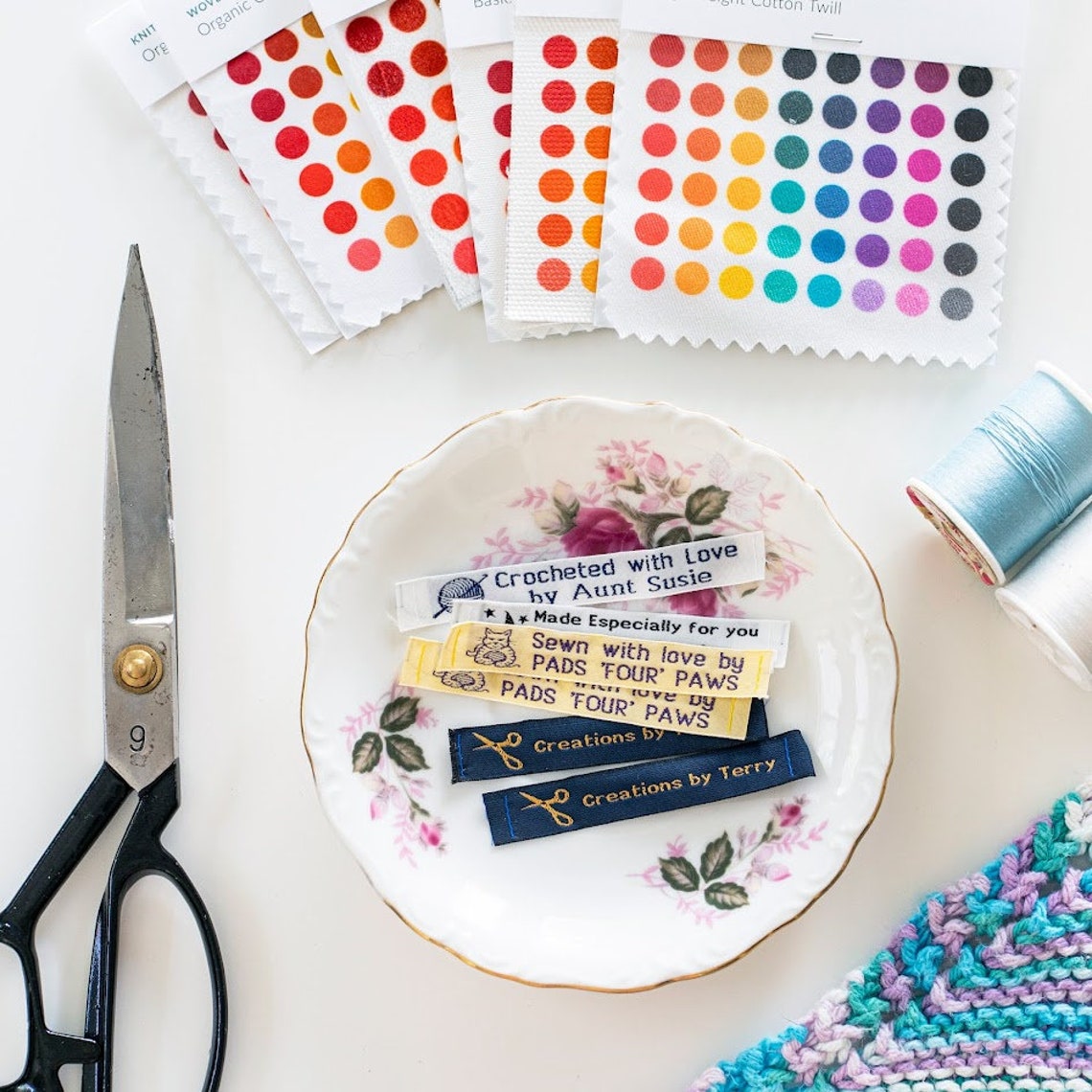 25 Personalized Sewing Labels 1/2 Wide 100% Woven - Etsy