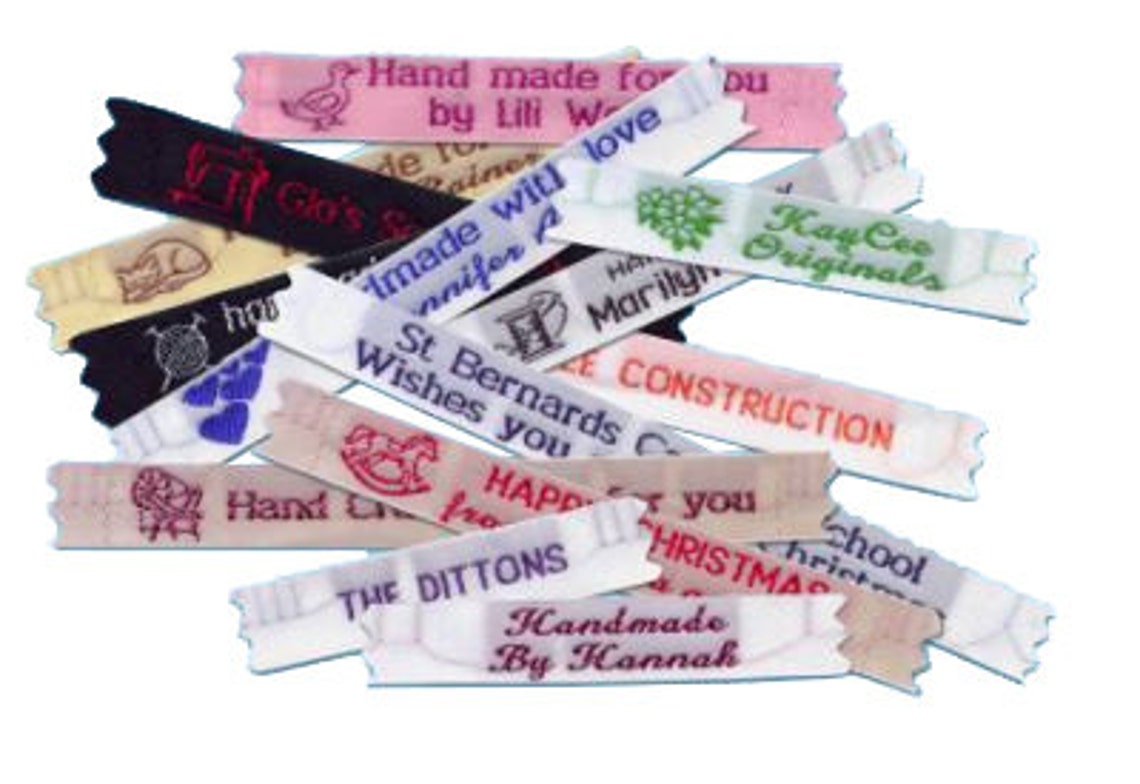 25 Personalized Sewing Labels 1/2 Wide 100% Woven | Etsy