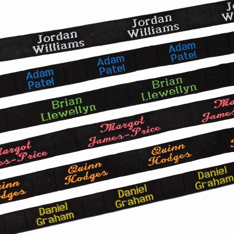 Black Woven Sew-on Name Labels for Clothing - Etsy