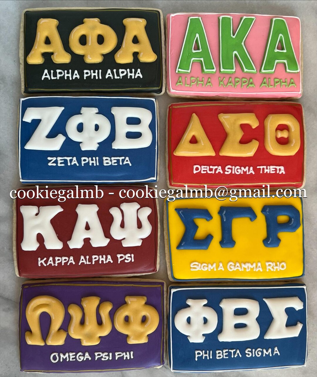 Sorority / Fraternity Themed Cookies - Etsy