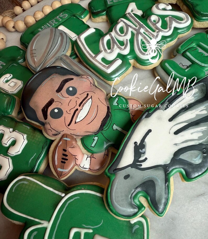 Philadelphia Eagles Inspired Cookies - Etsy