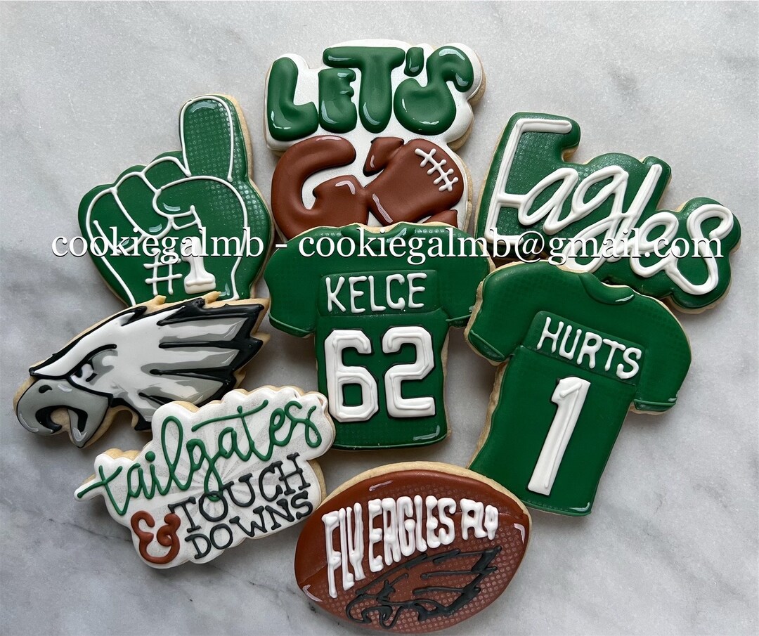Philadelphia Eagles Inspired Cookies - Etsy