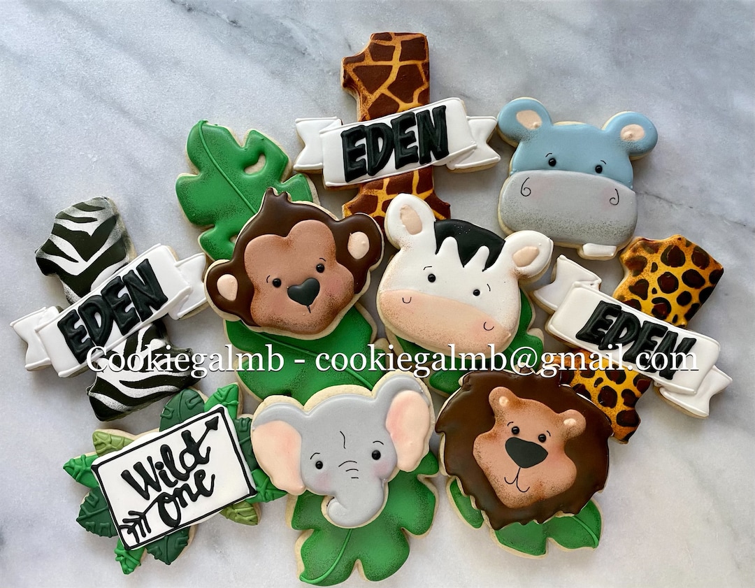 Jungle Animal Themed Cookies - Etsy