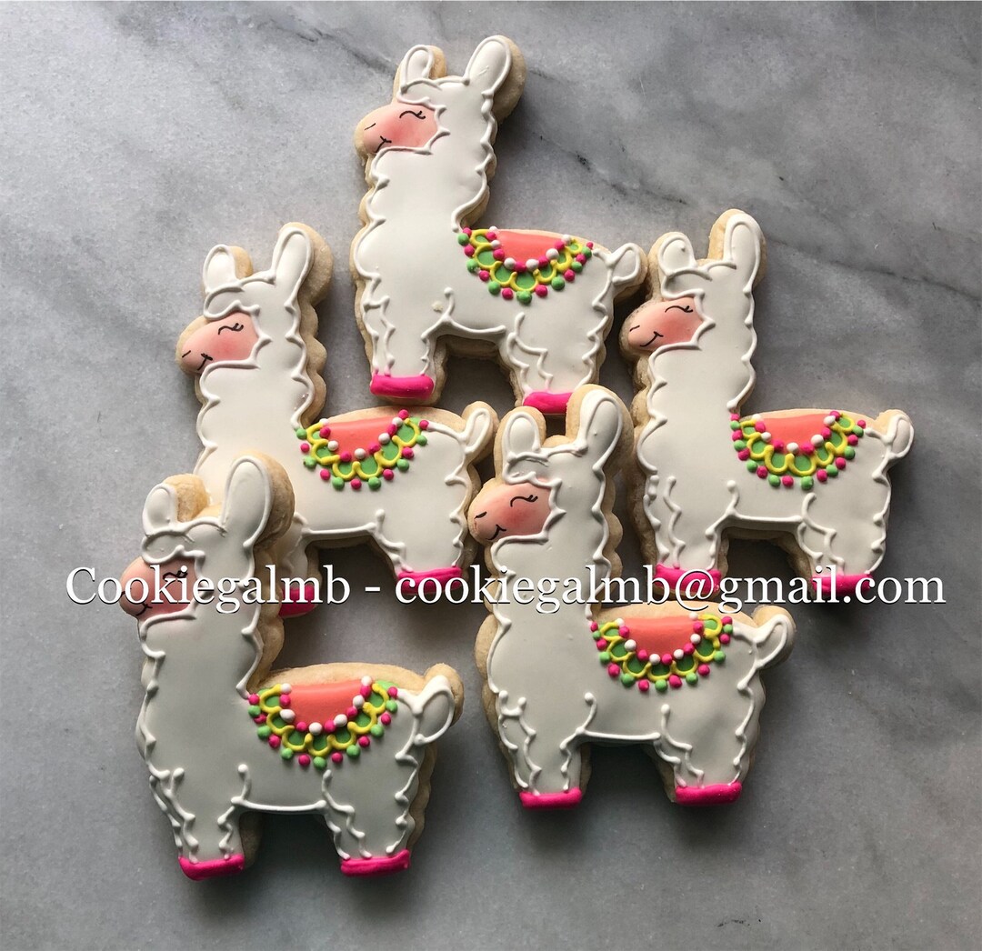 Llama Cookies - Etsy