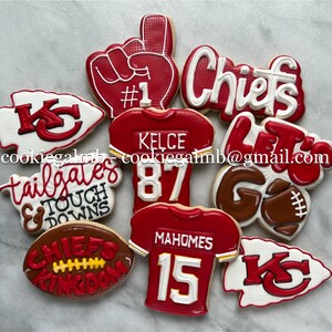 Kansas City Chiefs Inspired Cookies - Etsy
