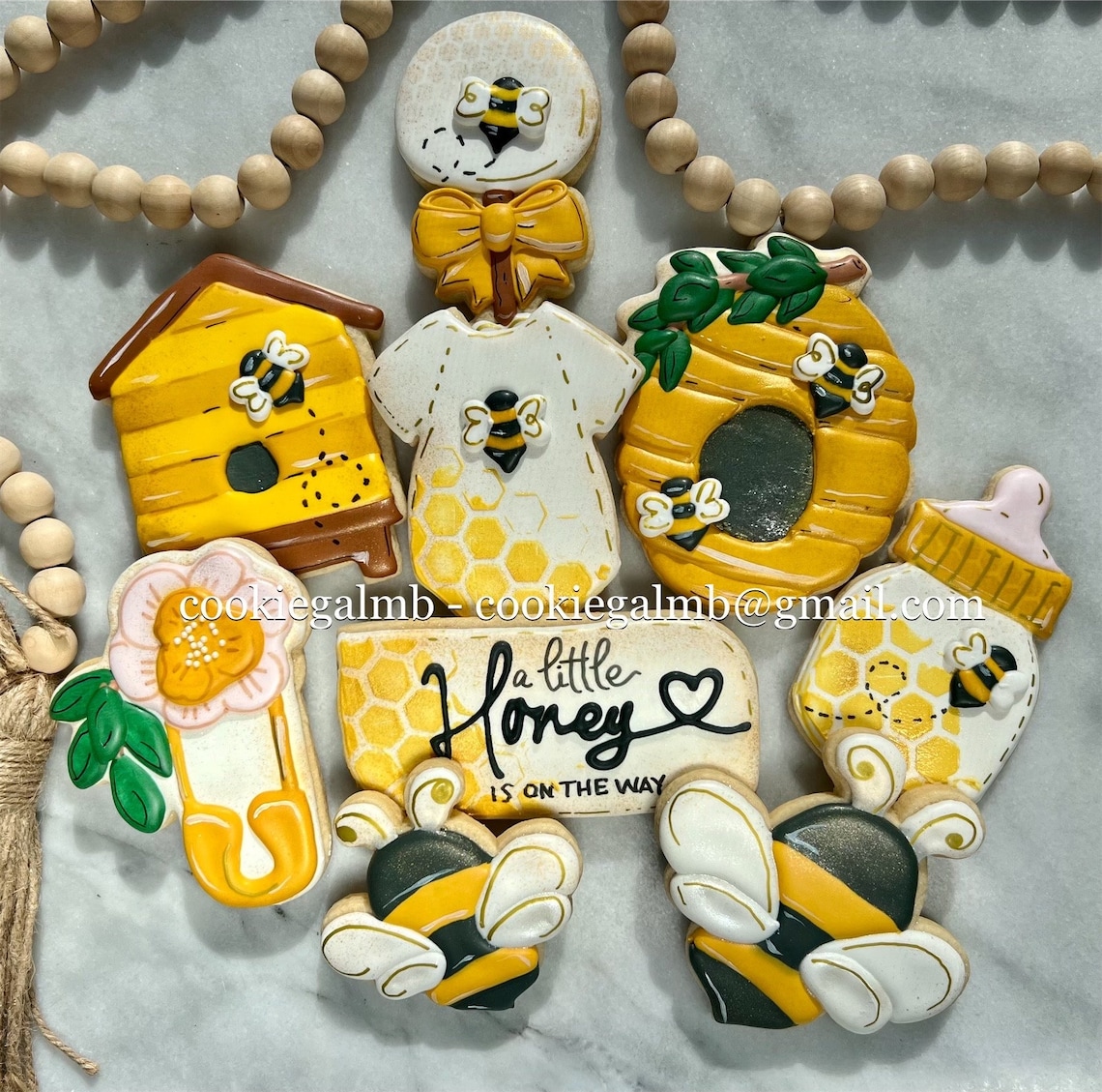 Bee Themed Baby Shower Cookies - Etsy