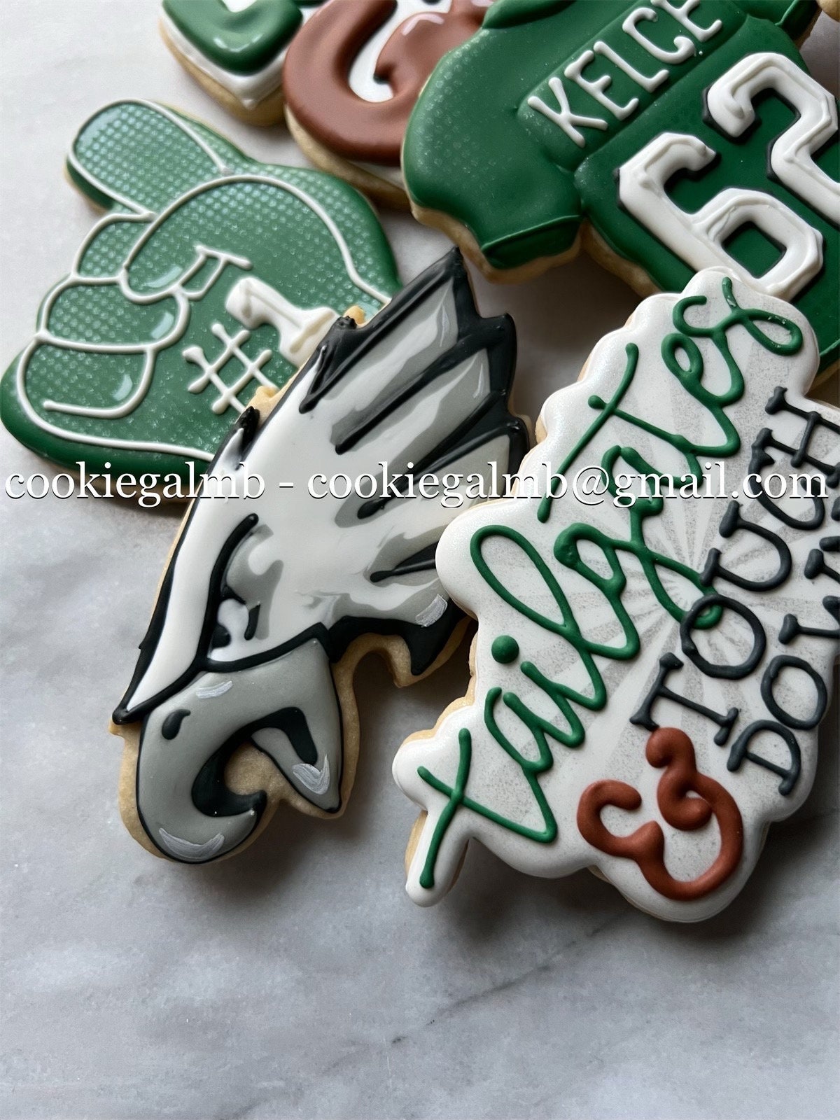 Philadelphia Eagles Inspired Cookies - Etsy