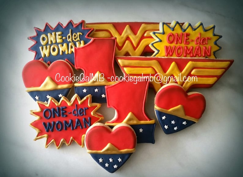 Wonder Woman Inspired Cookies - Etsy