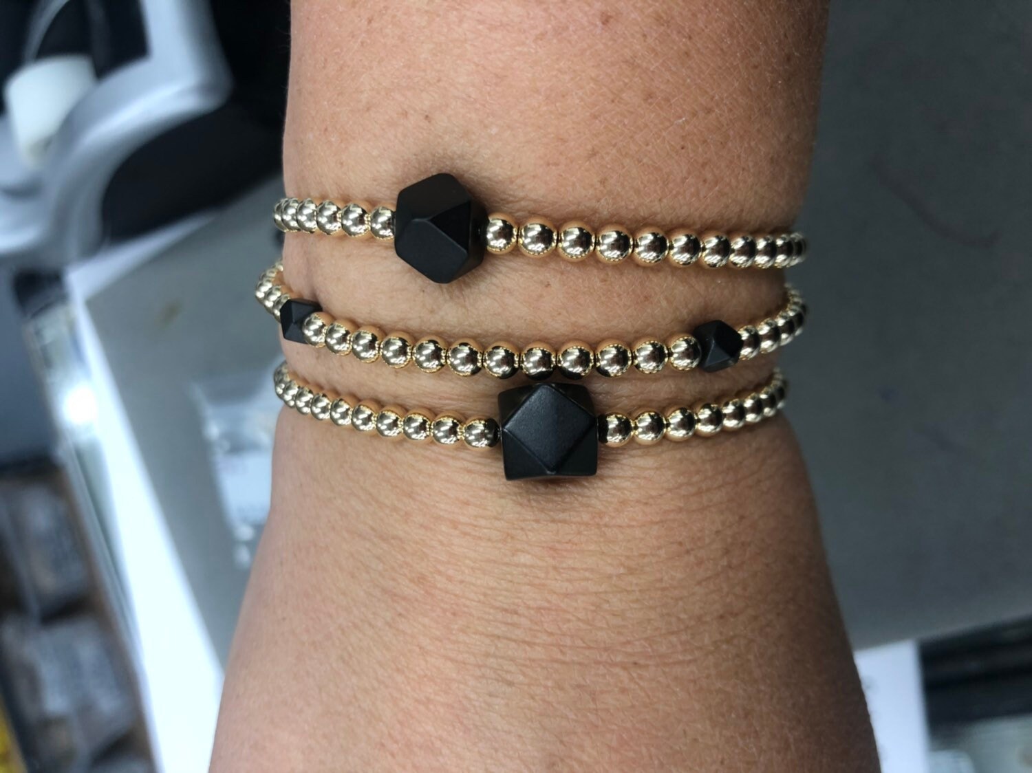 Azabache Beaded Bracelet Brazalete De Azabache Bead - Etsy