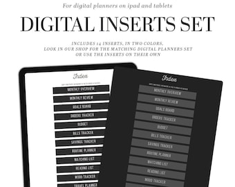 Inserts for Digital Planner Goodnotes Noteshelf Notability | Etsy