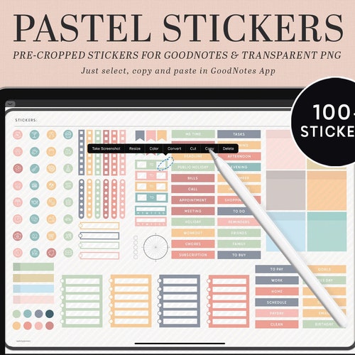 Digital Stickers for Digital Planning Bright Stickers Set - Etsy