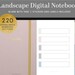 Digital Notebook Landscape Blank Sticker Book | Goodnotes Hyperlinked ...