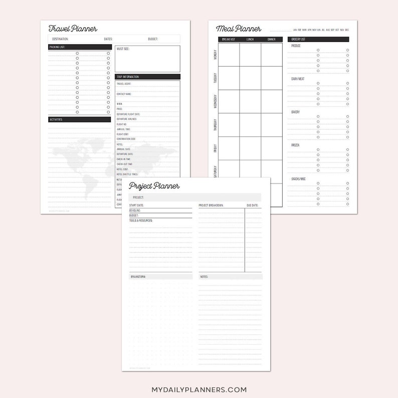Portrait Inserts for Digital Planner Pdf Template for Ipad - Etsy