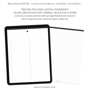 Digital Notebooks Mix | Goodnotes, Notability, Study Notes - Etsy