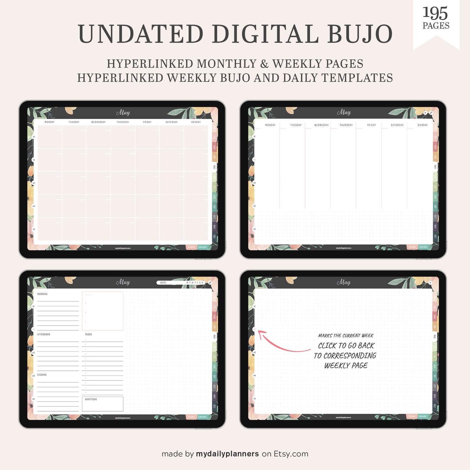 Digital Planner Forever Bundle Digital Bujo Undated - Etsy
