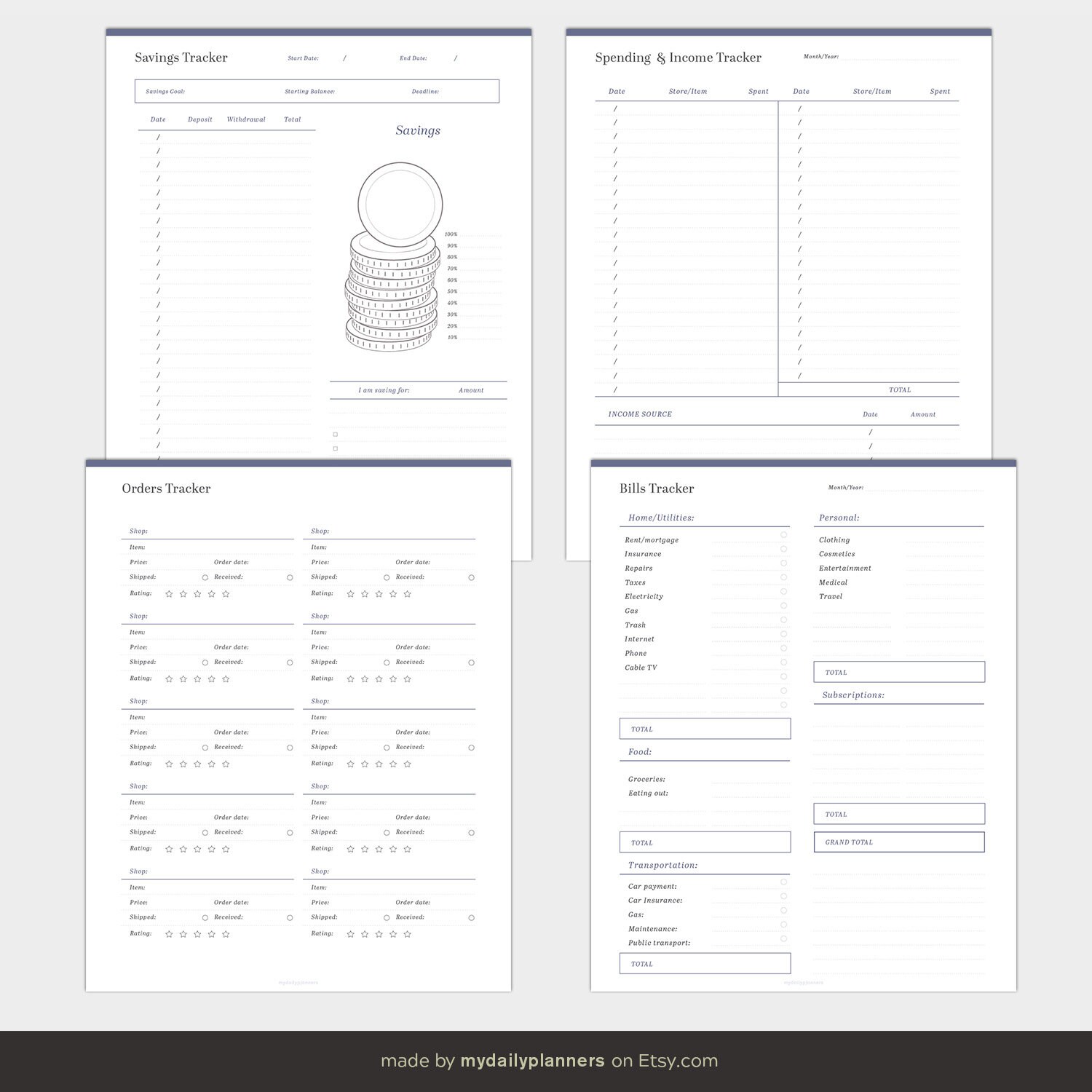 Inserts for Digital Planner PDF Template for Ipad Android - Etsy