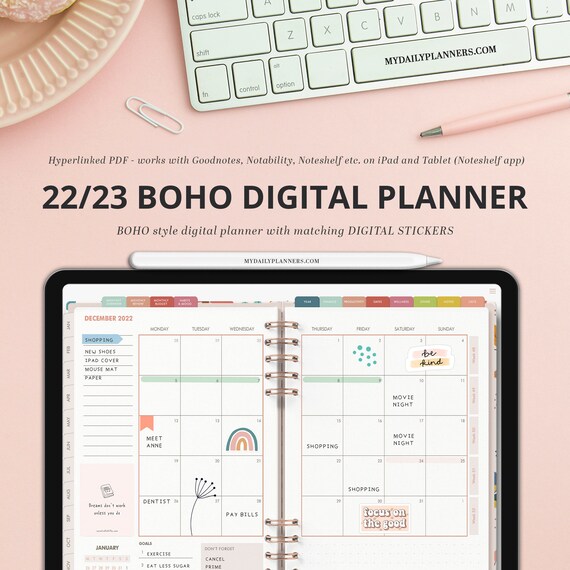 Calendars & Planners Paper & Party Supplies All in One Digital Planner ...