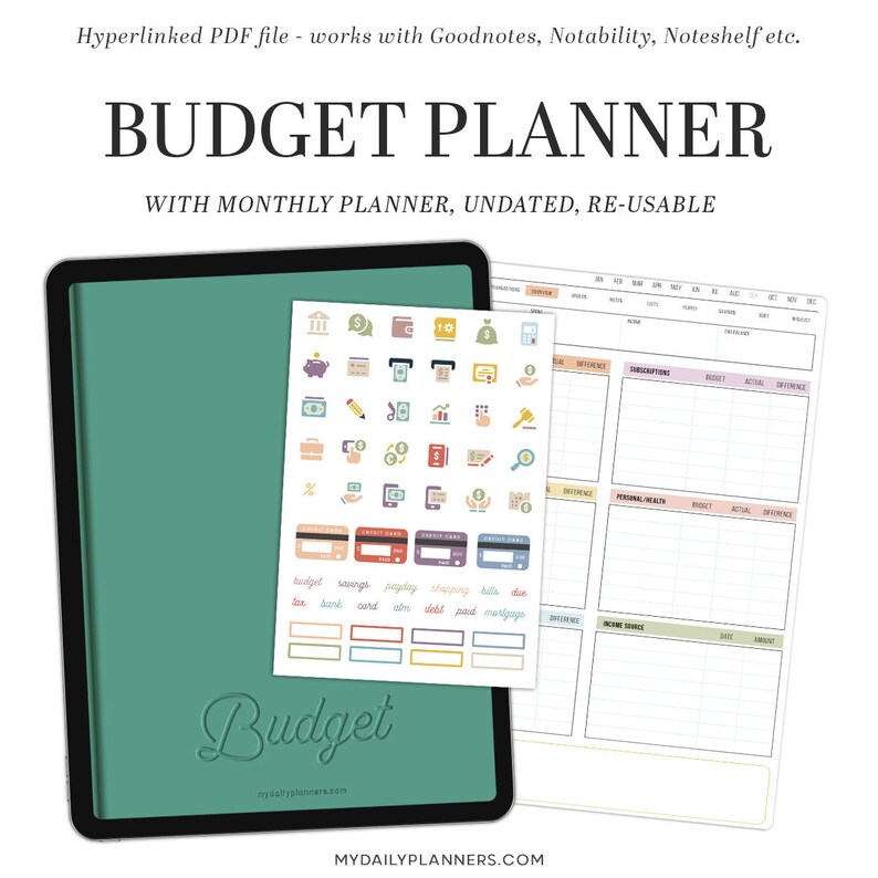 Digital Budget Planner Ipad Goodnotes Digital Finance - Etsy