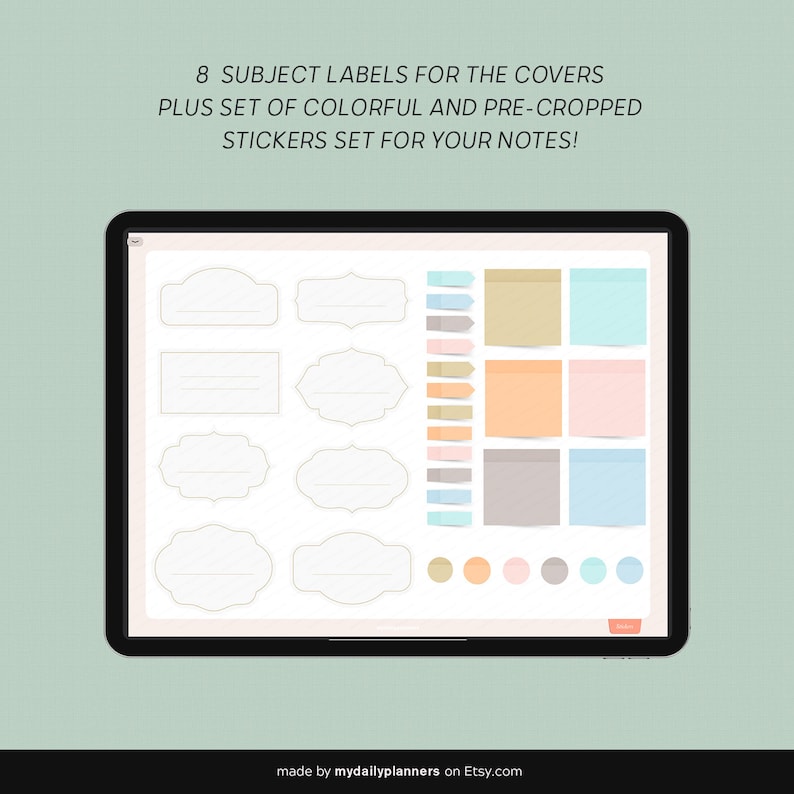 Digital Notebook Set Student Goodnotes Notability Study | Etsy