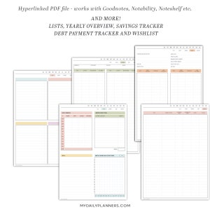 Digital Budget Planner iPad Goodnotes, Digital Finance Planner, Budget ...