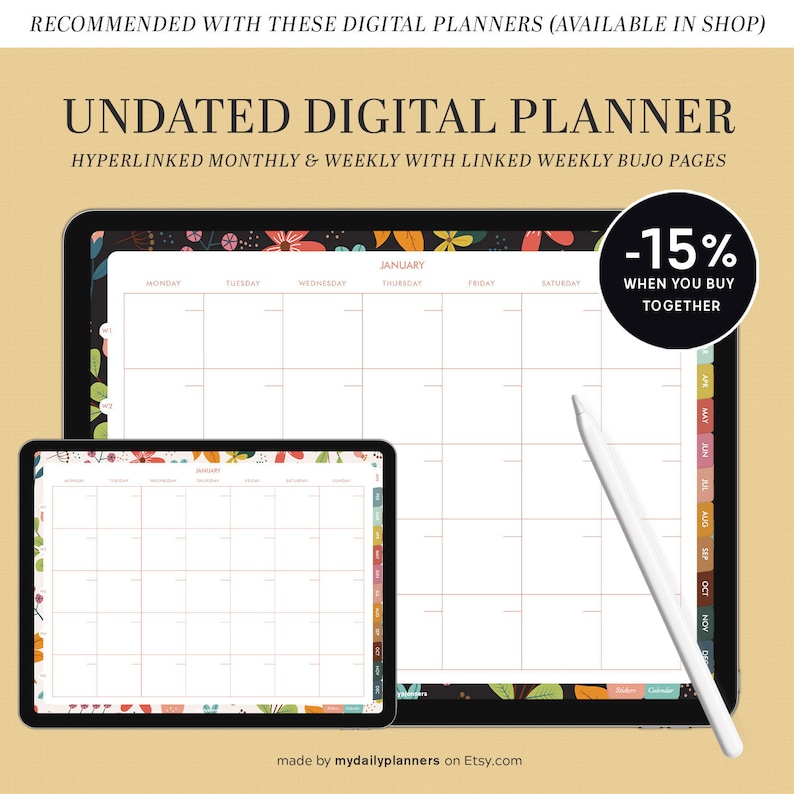 Digital Stickers for Digital Planning Bright Stickers Set | Etsy