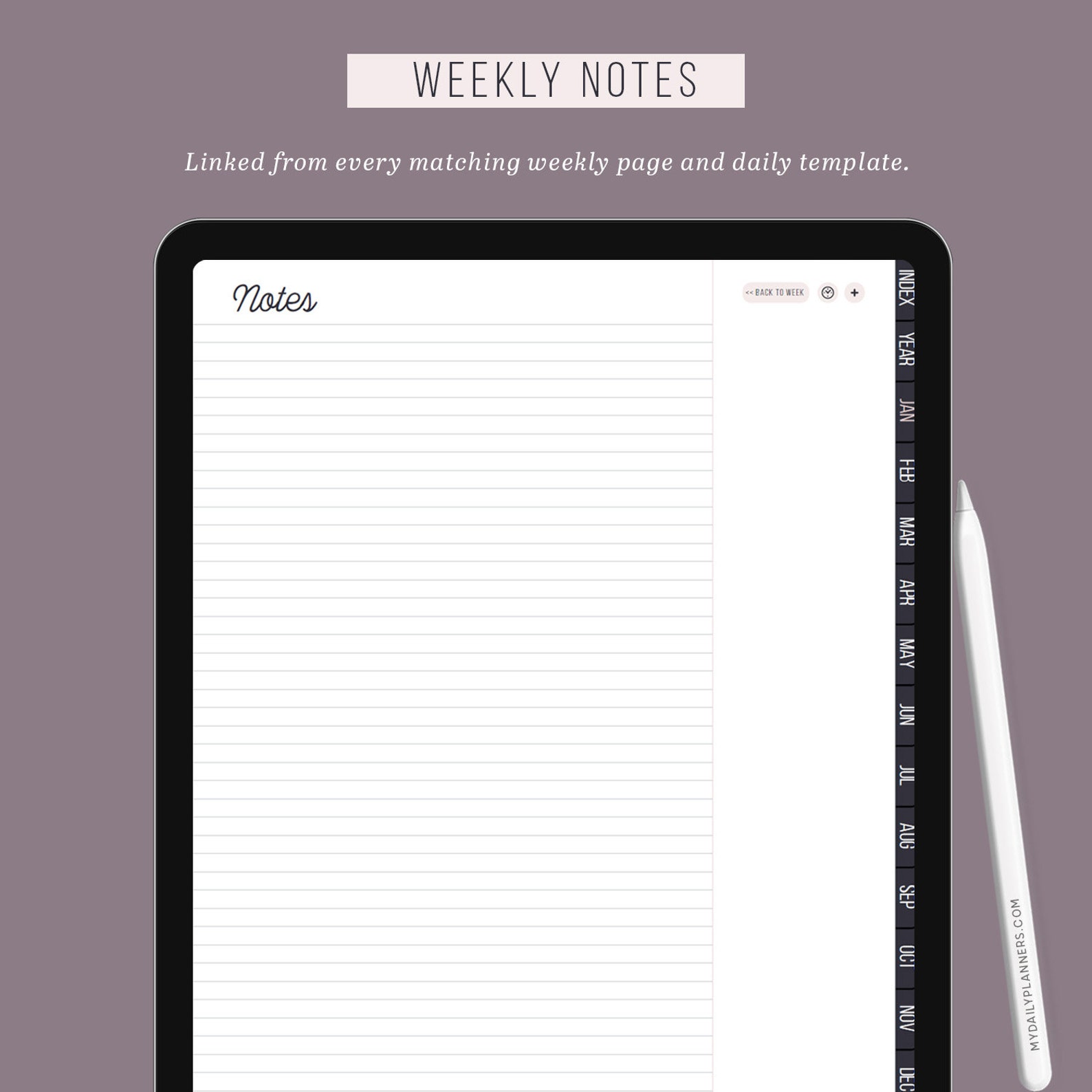 Undated Digital Planner Goodnotes Notability Ipad Planner | Etsy