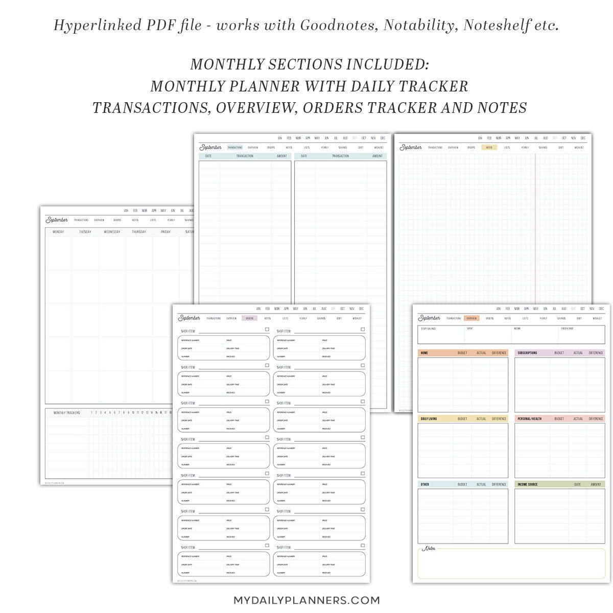 Digital Budget Planner Ipad Goodnotes Digital Finance - Etsy