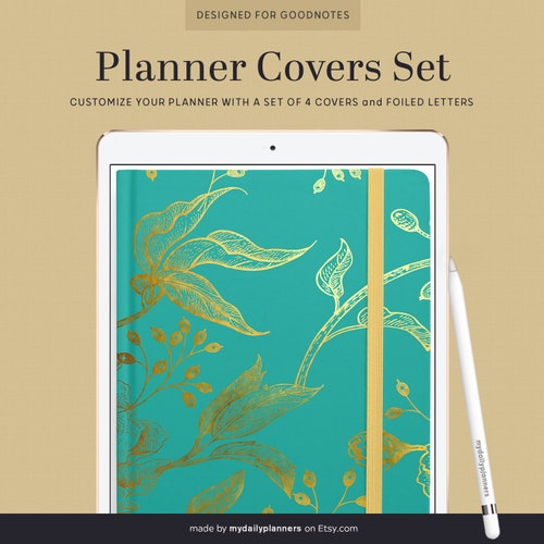 Digital Planner Covers Set Goodnotes Ipad Template - Etsy