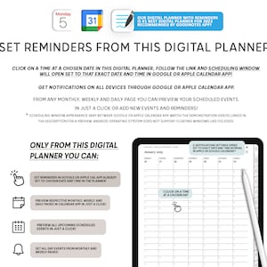 Digital Student Planner 2024-2025 With Links to Set Notifications ...