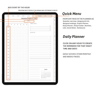 Digital Student Planner 2024-2025 With Links to Set Notifications ...