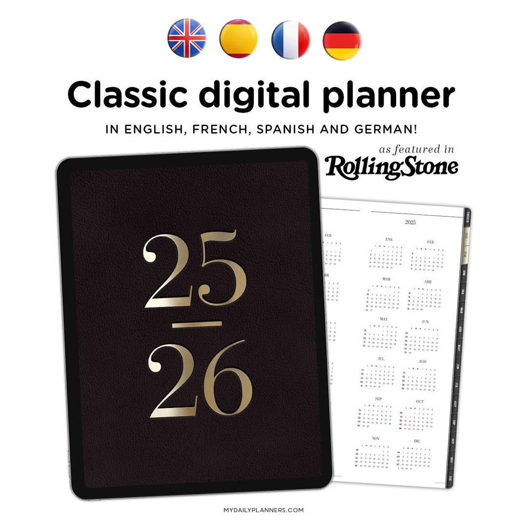 Buy Digital Planner 2025 2026 Goodnotes Planner, Samsung Notes, English ...
