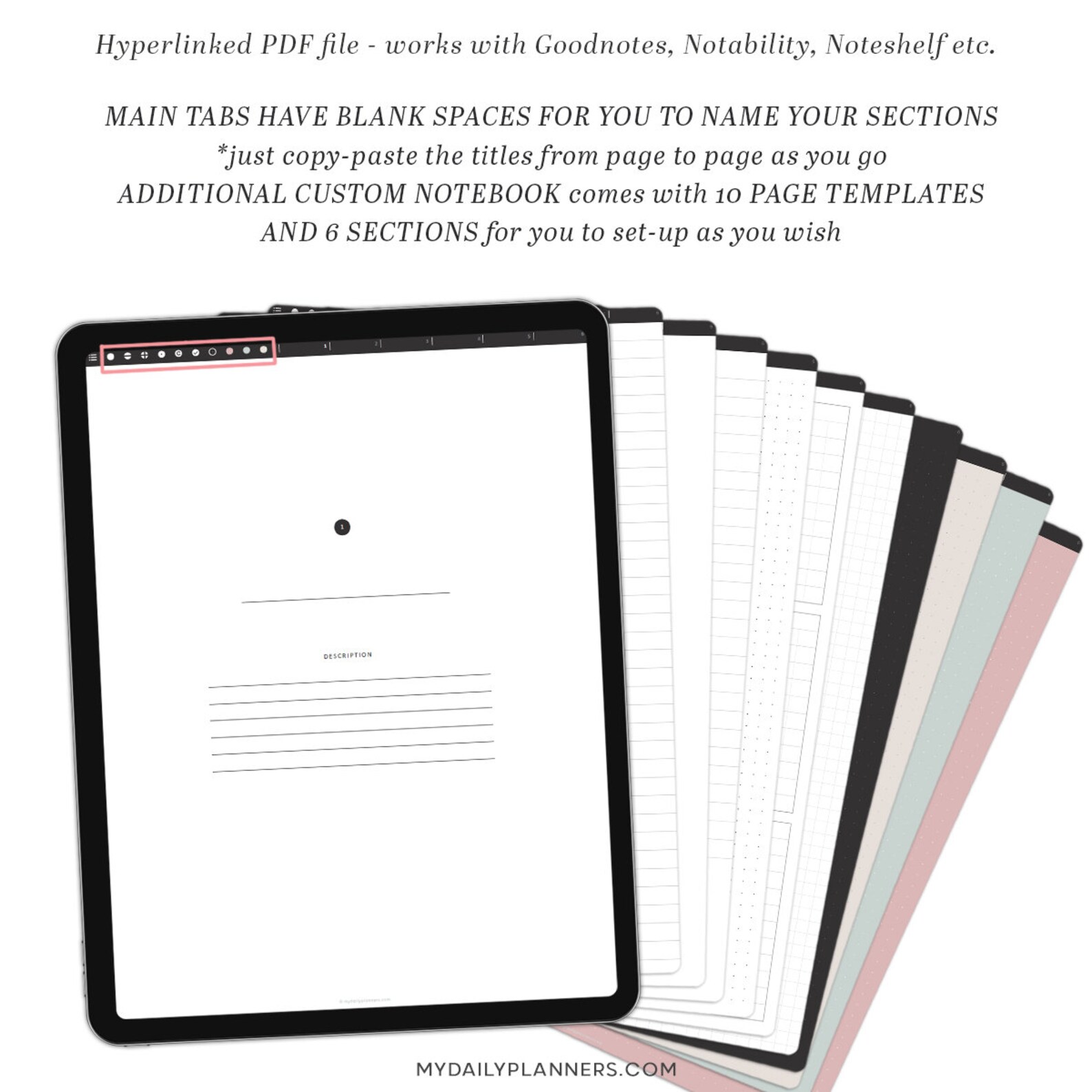 Digital Notebooks Mix Goodnotes Notability Study Notes - Etsy