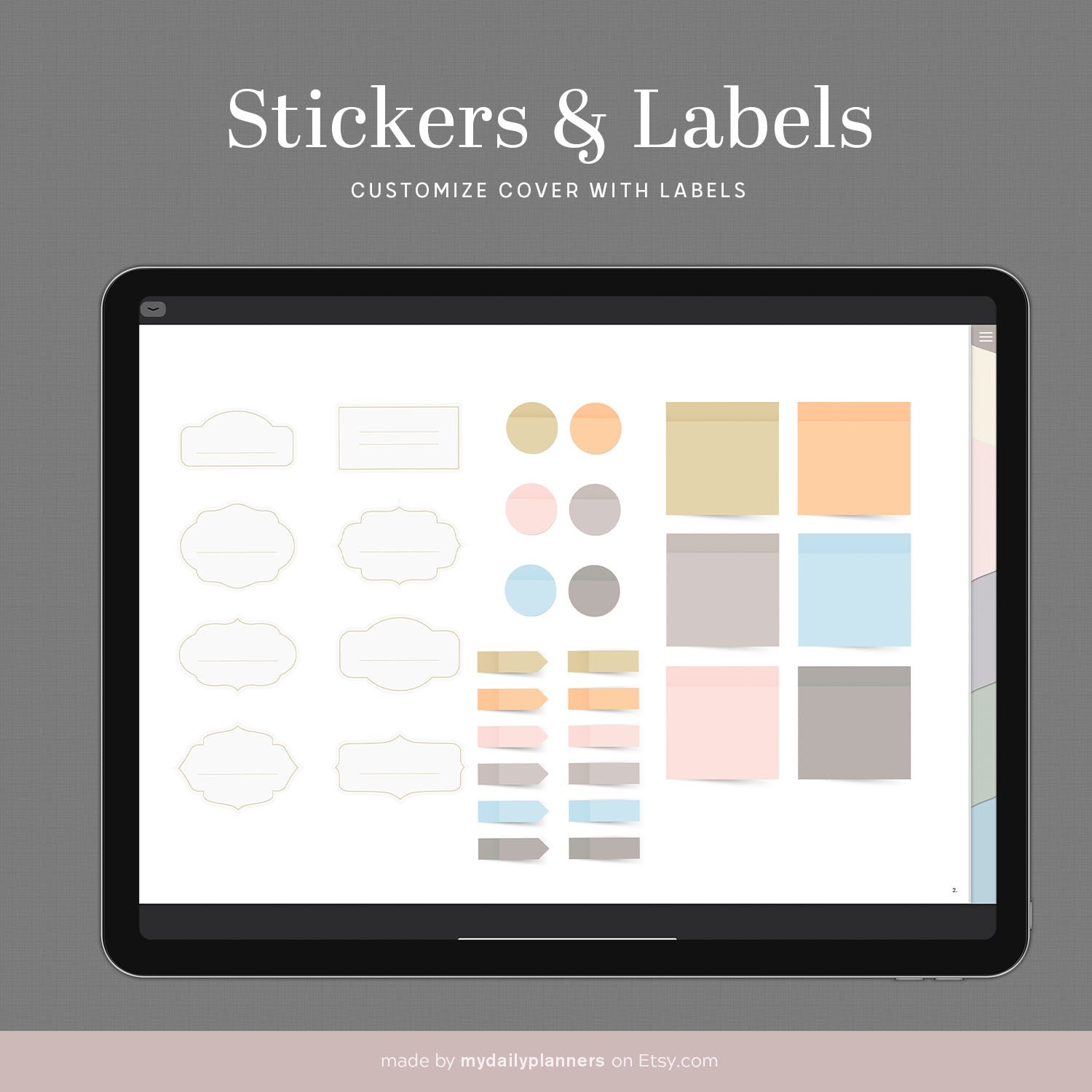 Digital Notebook Landscape Blank Sticker Book Goodnotes - Etsy