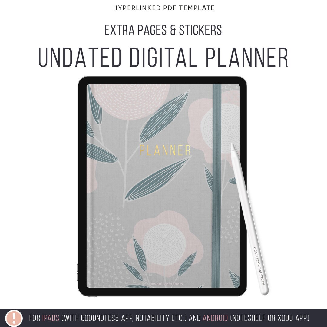 Undated Digital Planner | Goodnotes, Notability | iPad Planner - Etsy