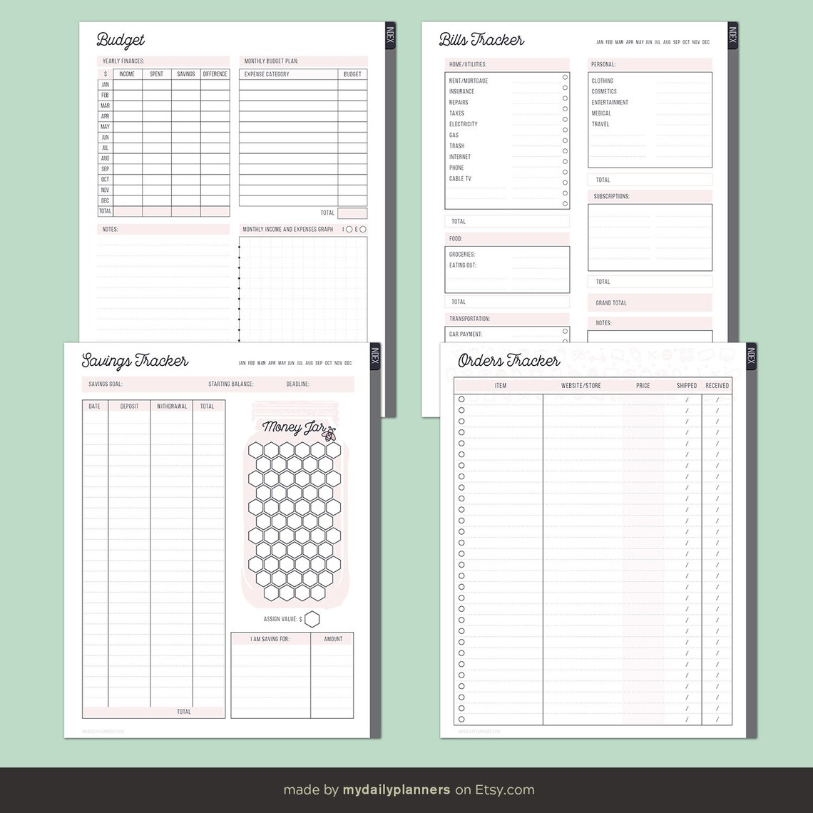 Portrait Inserts for Digital Planner Pdf Template for Ipad - Etsy