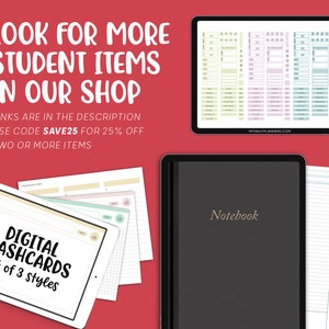 Digital Student Planner 2024-2025 With Links to Set Notifications ...