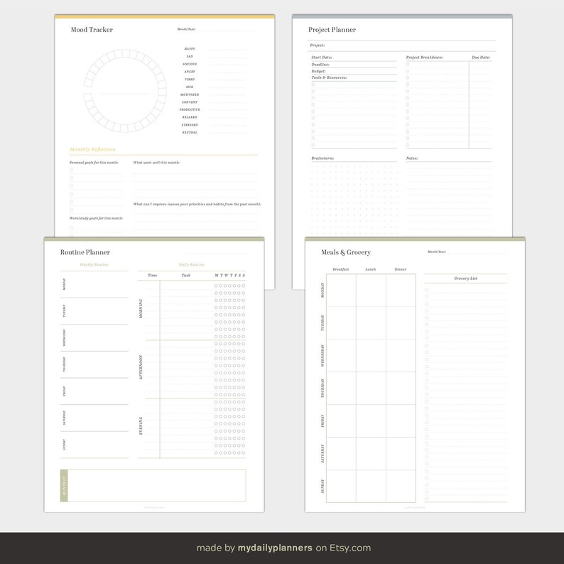 Inserts for Digital Planner PDF Template for Ipad Android - Etsy