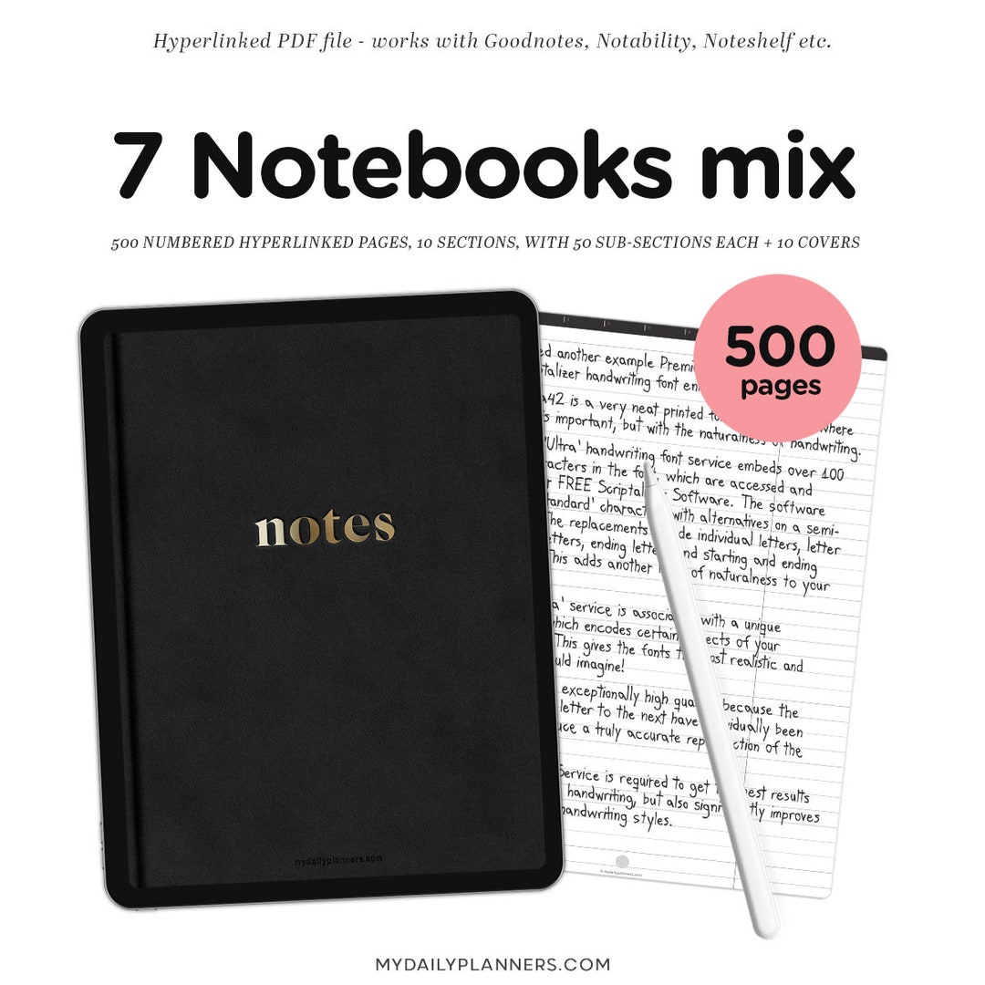 Digital Notebooks Mix | Goodnotes, Notability, Study Notes - Etsy