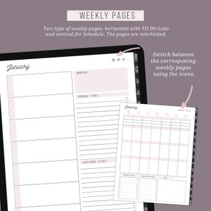 Undated Digital Planner | Goodnotes, Notability | iPad Planner - Etsy