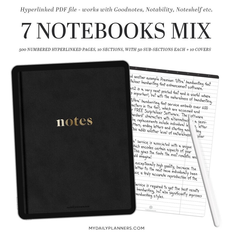 Digital Notebooks Mix Goodnotes Notability Study Notes - Etsy