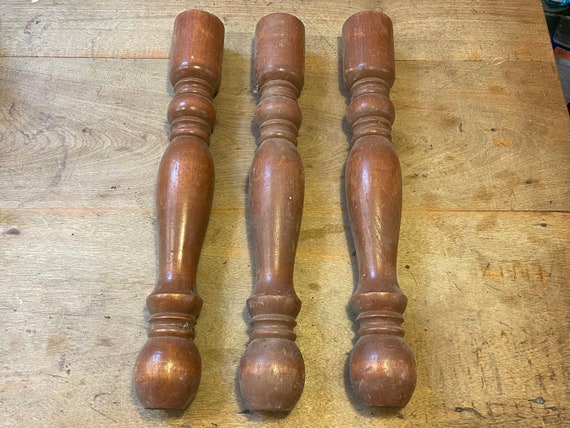 Authentic Set of 3 Vintage 1960's Pine Table Legs With - Etsy