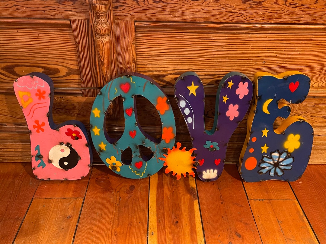 Authentic Handmade Cutout, Shaped & Welded Colorful Colors and 1960's ...