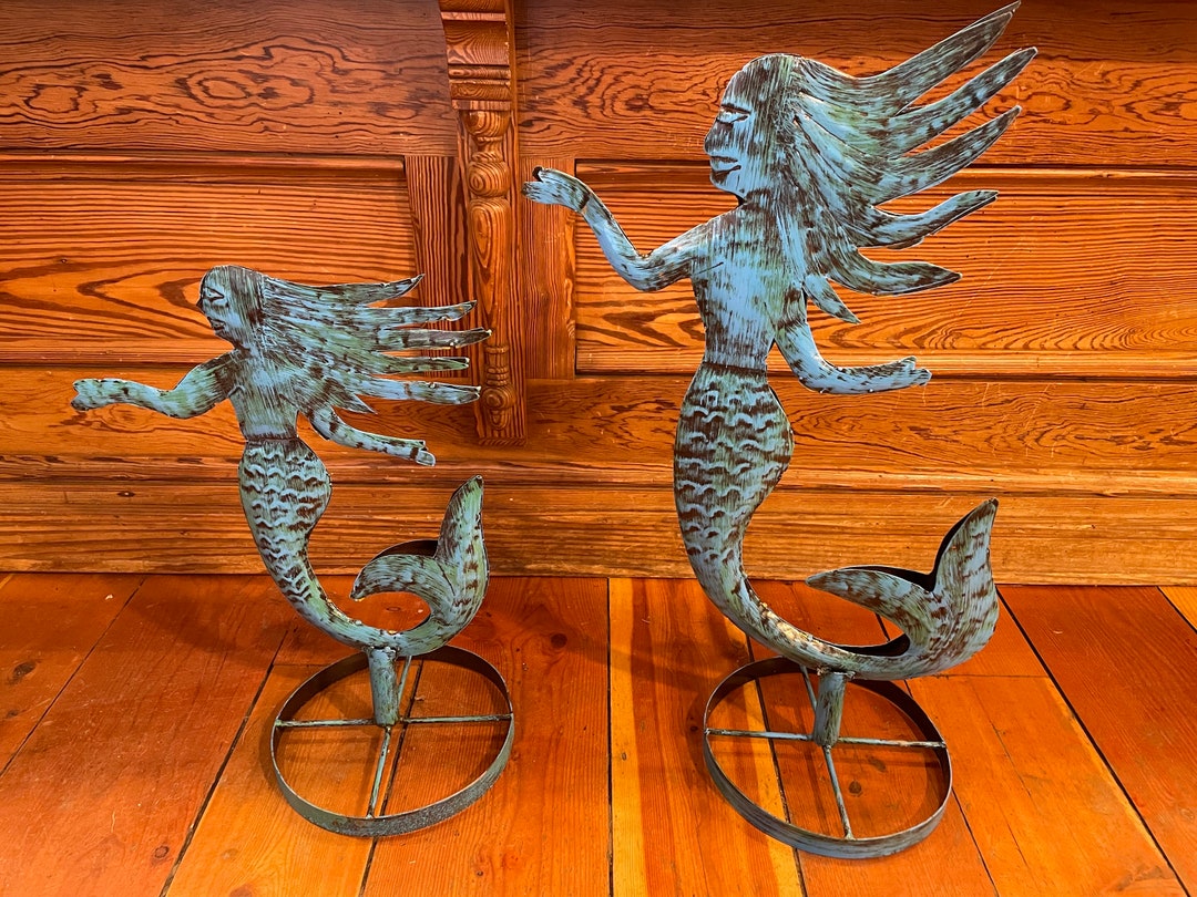 Authentic Handmade Cutout, Shaped, & Welded Metal Rustic Looking Blue ...