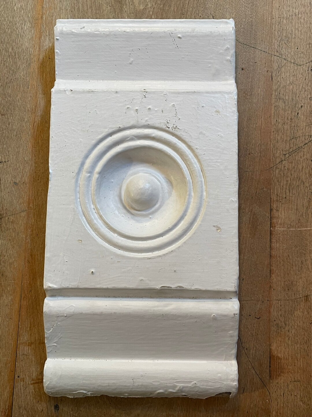 Vintage Early 1900's Pine Wood Plinth Block/Bulls Eye/Rosette/Door Trim ...