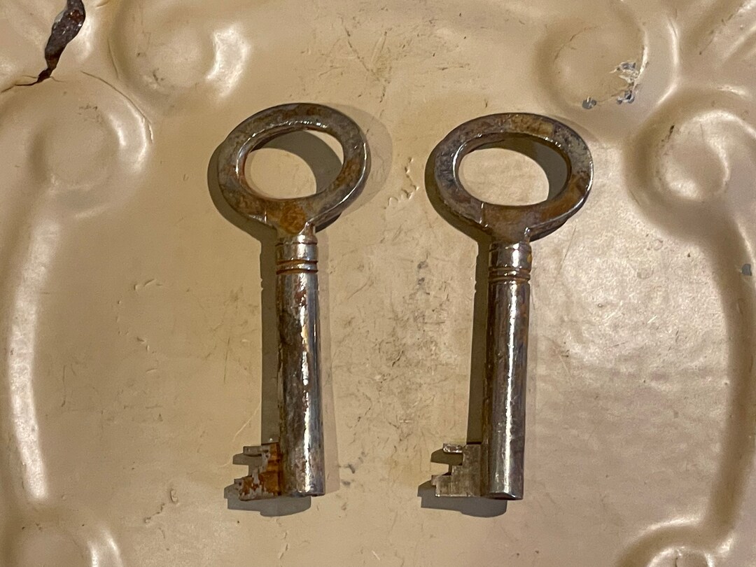 Set of 2 Authentic Vintage Early 1900's Nickel Plated Over Brass Door ...