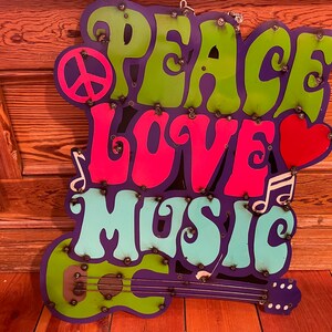 Authentic Handmade Rustic Cutout, Shaped & Welded Colorful Retro 1960's ...