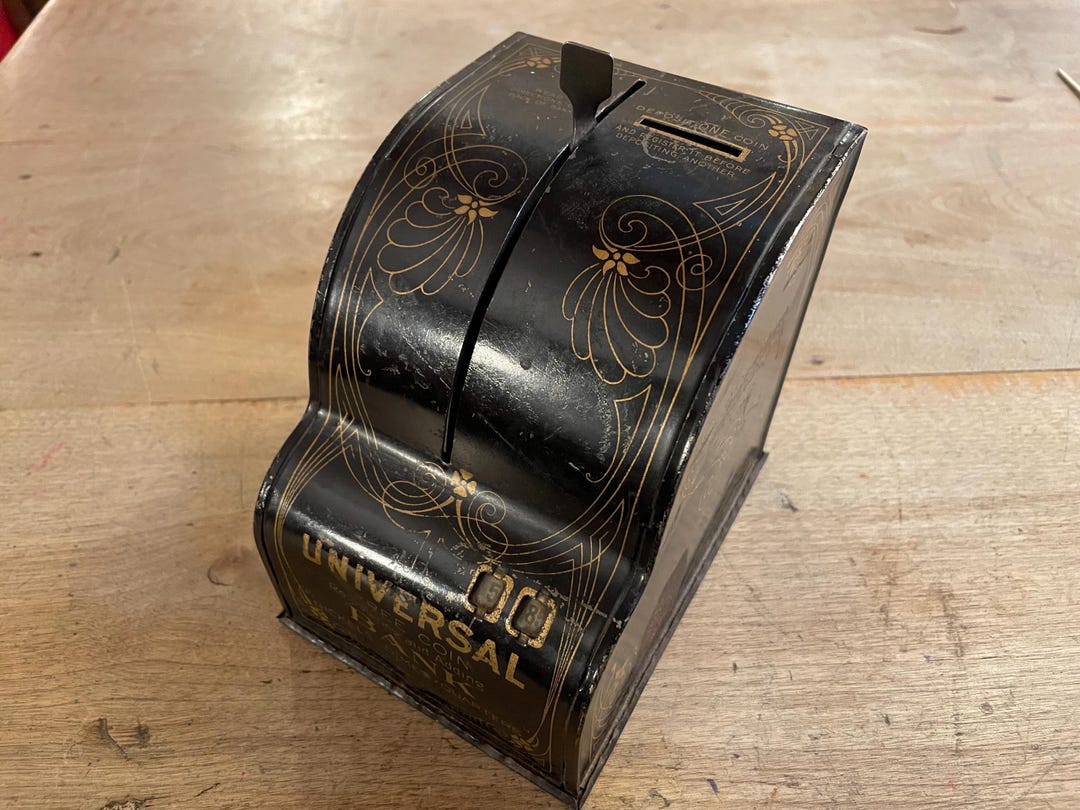 Vintage Early 1900's Charles W. Shook 3 Coin Registering & Adding Bank ...