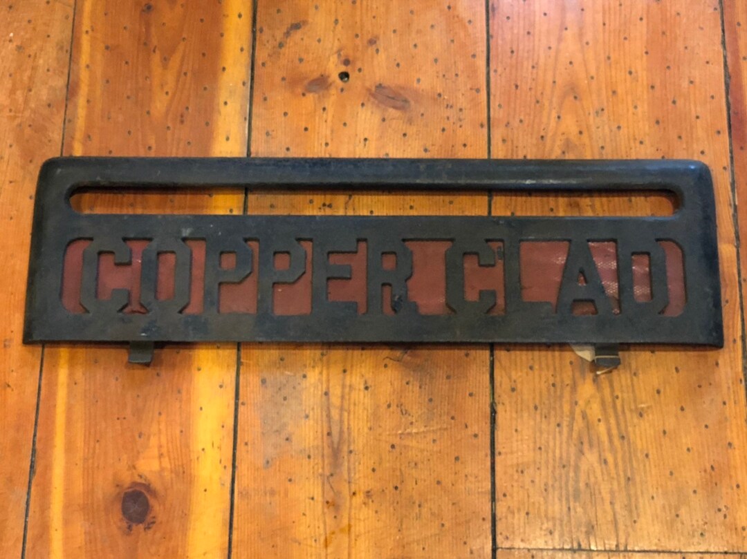 Authentic Vintage Early 1900's Cast Iron Stove Sign With Decorative ...