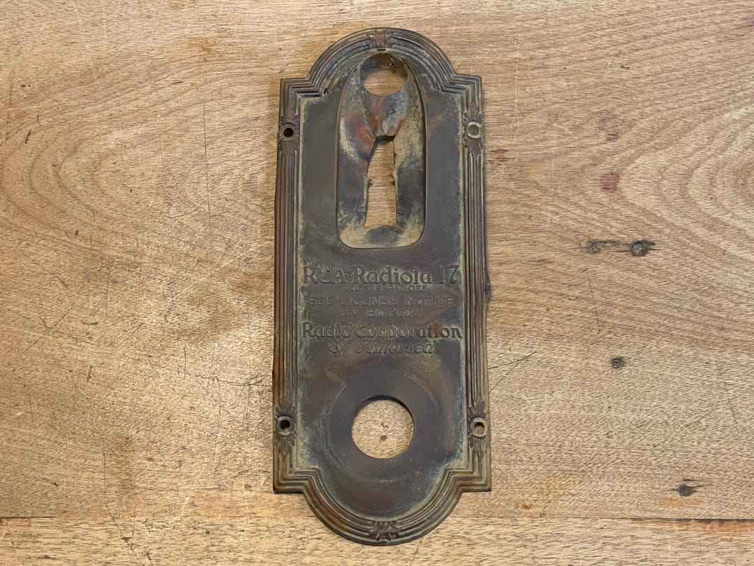 Authentic Vintage Early 1900's Brass Face Plate for RCA- Radiola 17 ...