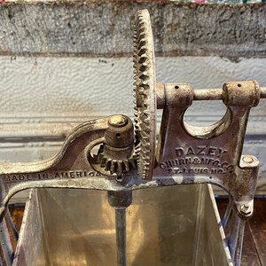 Authentic Vintage 1910's Dazey 3 Gallons Tin & Cast Iron Butter Churn ...